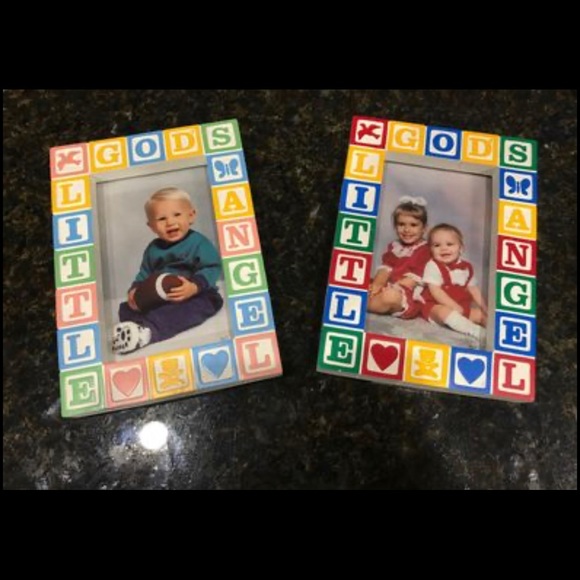 Art | Nwot 5x7 Gods Little Angel Picture Frame Heavy Ceramic | Poshmark